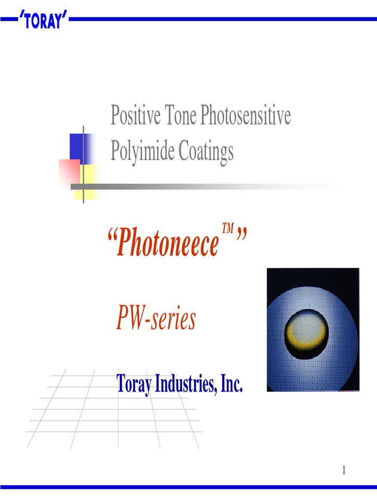 Positive Tone Photosensitive Polyimide Coating | PDF | Integrated ...