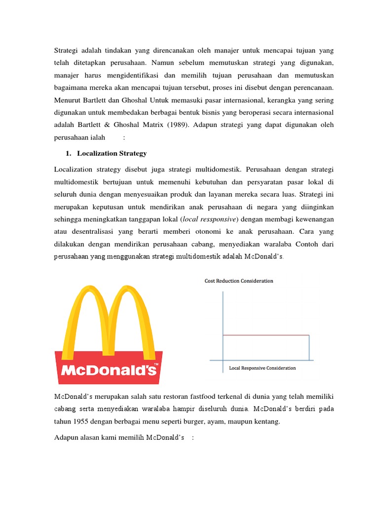 Contoh Strategi Bisnis Internasional | PDF