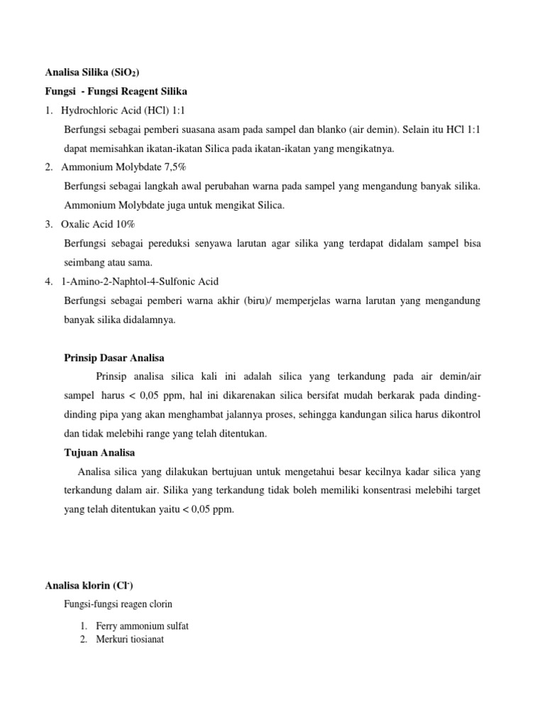 Analisa Silika Pdf
