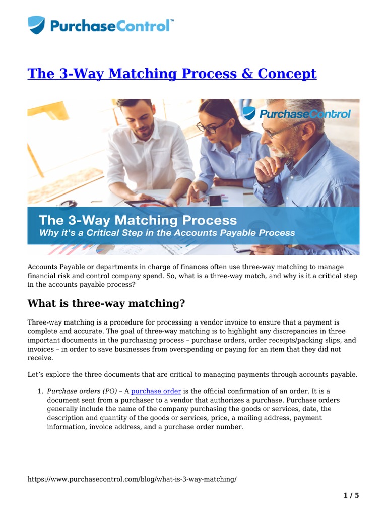 3-Way Matching in Accounts Payable | PDF | Receipt | Accounts Payable