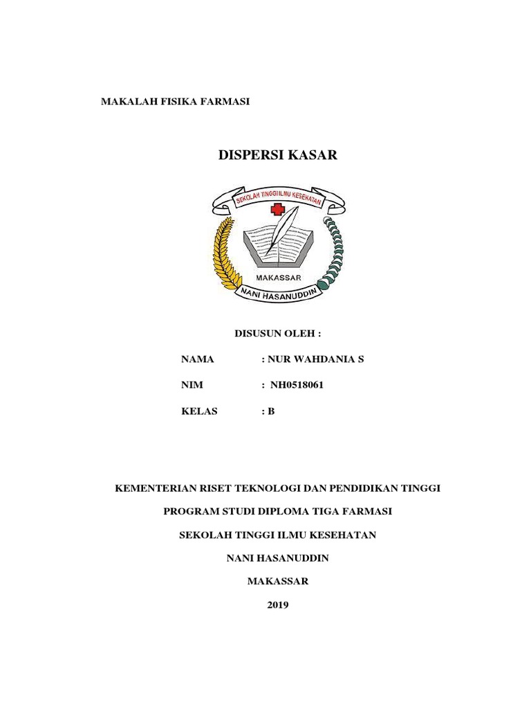 Pengertian dan Stabilitas Dispersi Kasar | PDF