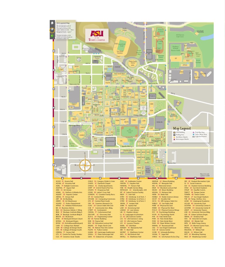 Asu Map Tempe 2010 | PDF