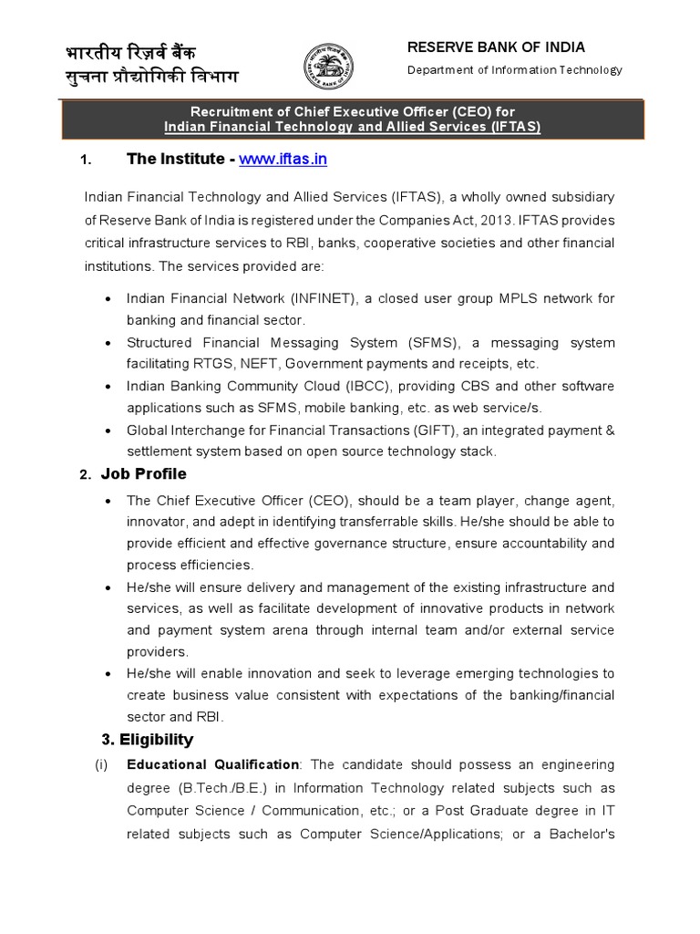 Reserve Bank of India: WWW - Iftas.in | PDF | Reserve Bank Of India ...