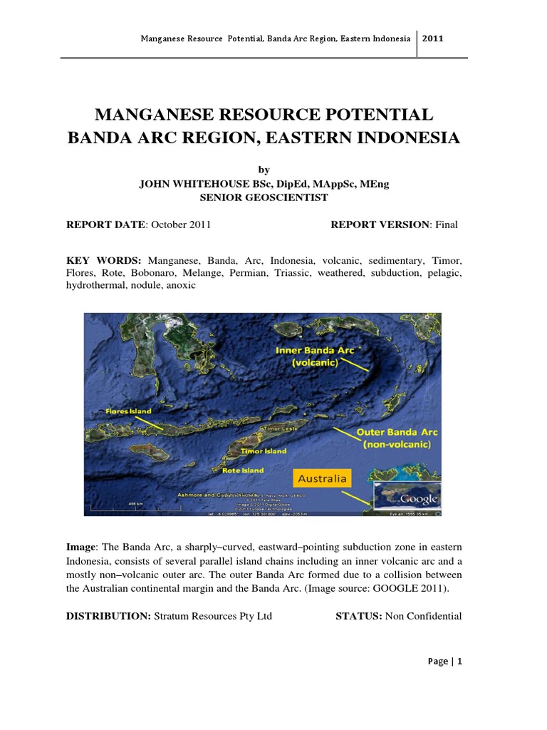 Manganese Potential in Banda Arc, Indonesia | PDF | Plate Tectonics ...
