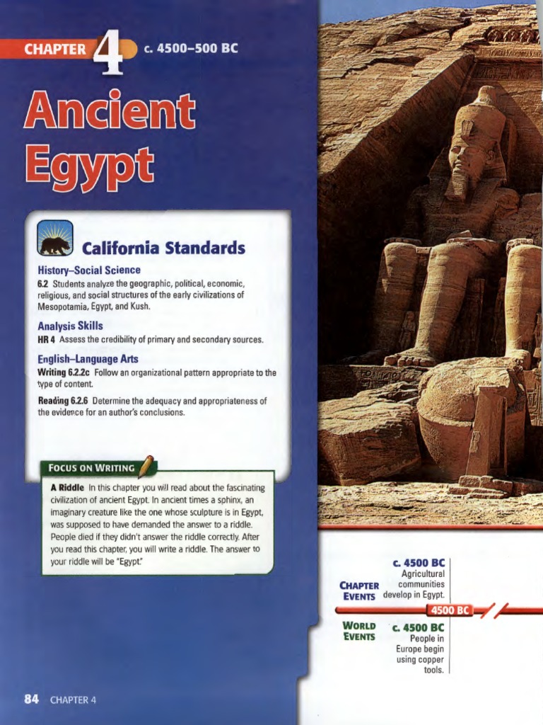 MS-HSS-AC-Unit 2 - Chapter 4 - Ancient Egypt PDF | Download Free PDF ...