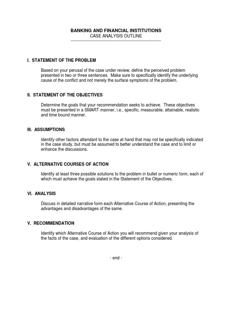 Case Analysis Outline | PDF
