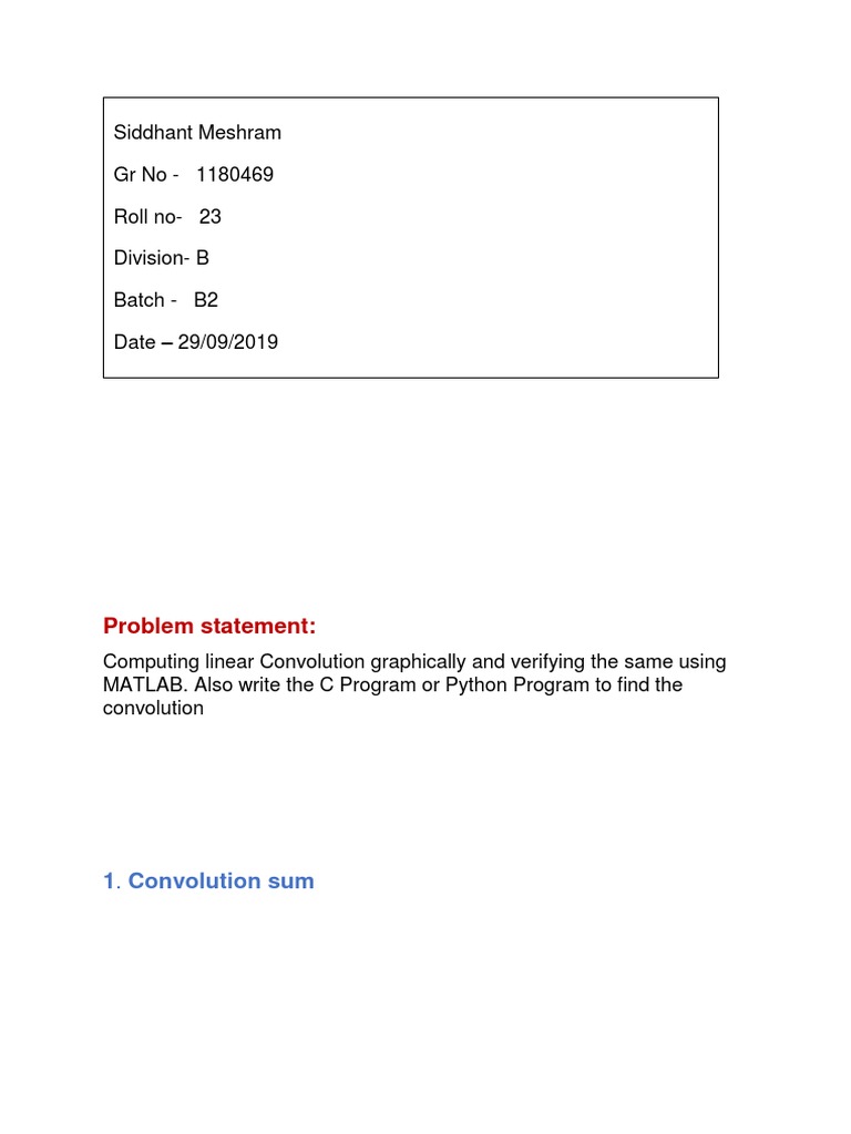 Convolution Sum23 | PDF | Convolution | Sequence