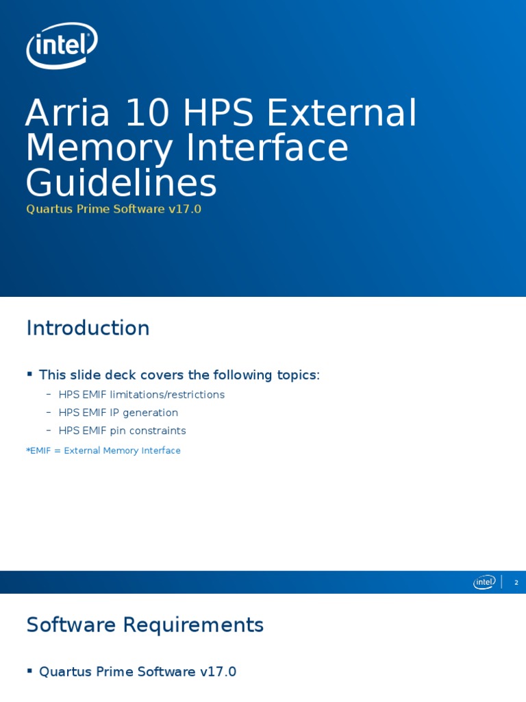Guiding the Configuration of the Arria 10 HPS External Memory Interface | PDF | Input/Output ...