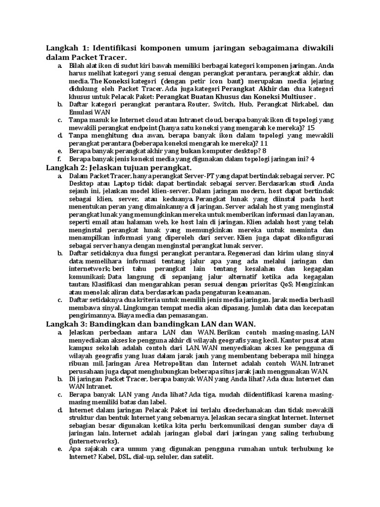 Packet Tracer - Network Representation | PDF