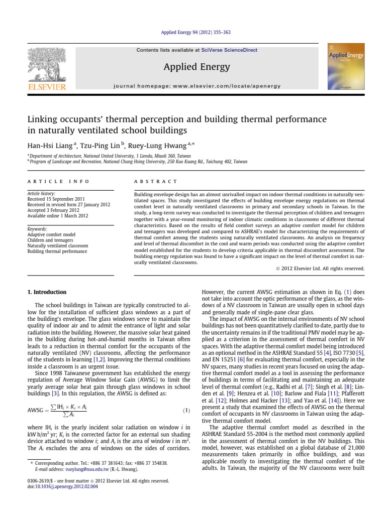 Applied Energy: Han-Hsi Liang, Tzu-Ping Lin, Ruey-Lung Hwang | PDF ...