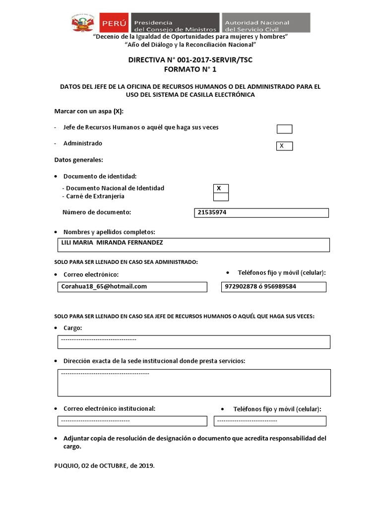 Formato1 Casilla Electronica | PDF