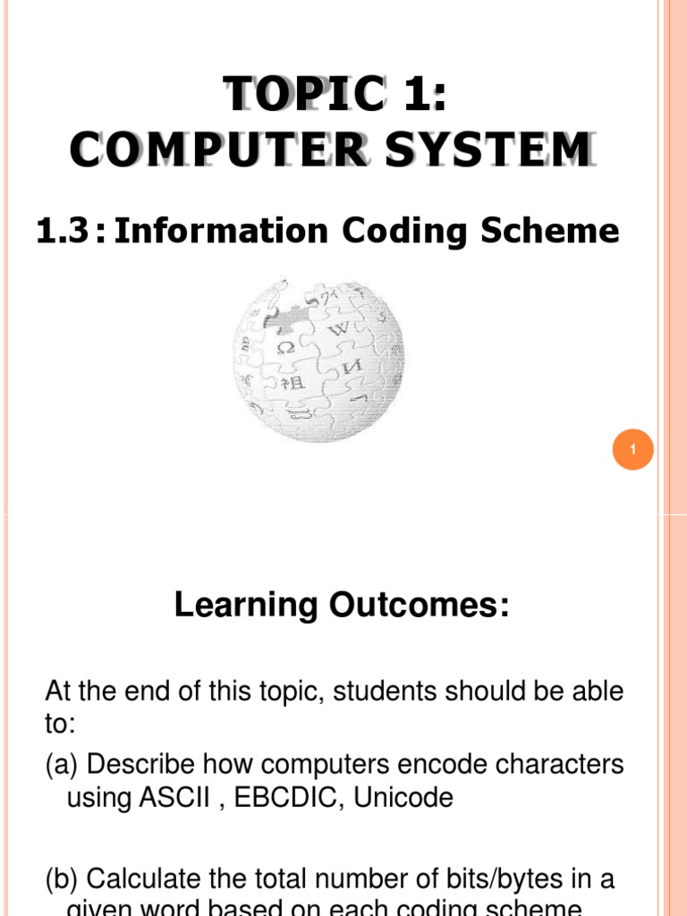 1.3 Information Coding Scheme | PDF | Ebcdic | Code