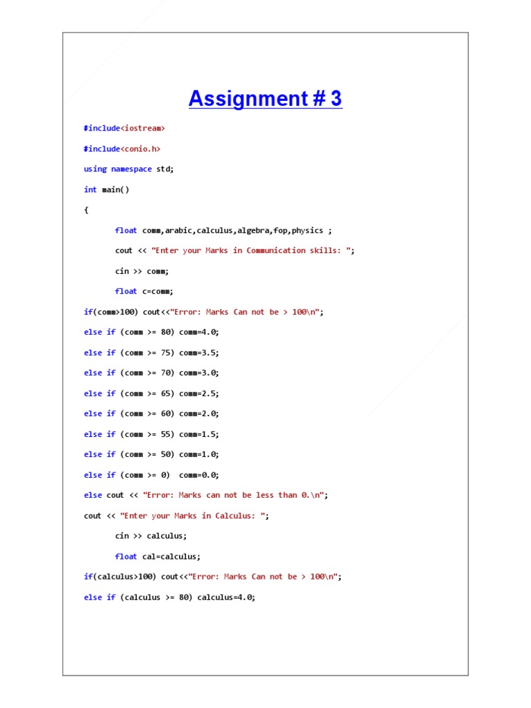 Assignment # 3: #Include #Include Using Namespace Int | PDF | Algebra | Teaching Mathematics