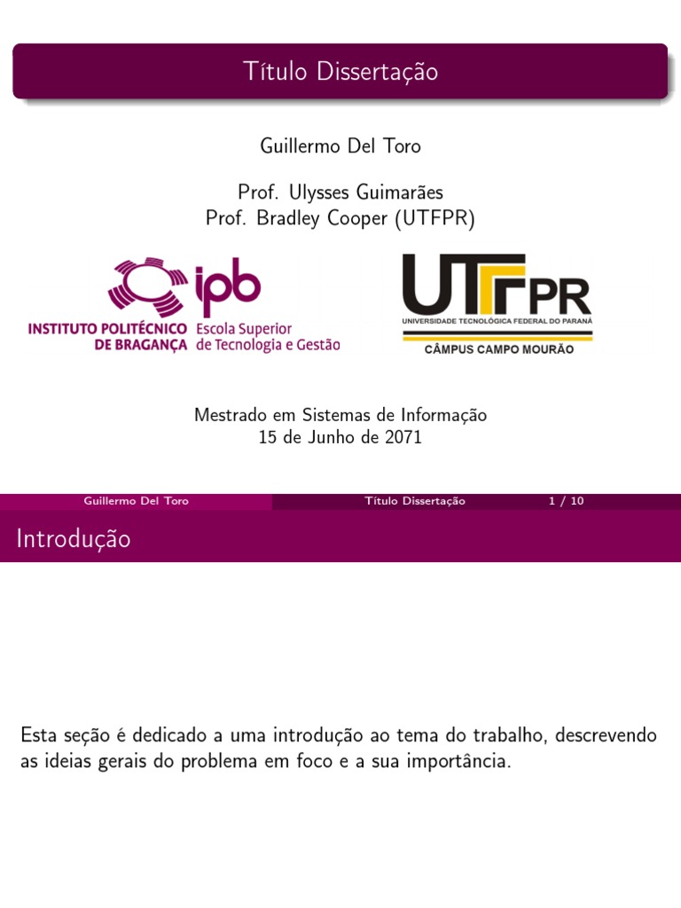 Template Defesa Ipb Utfpr PDF | PDF | Internet