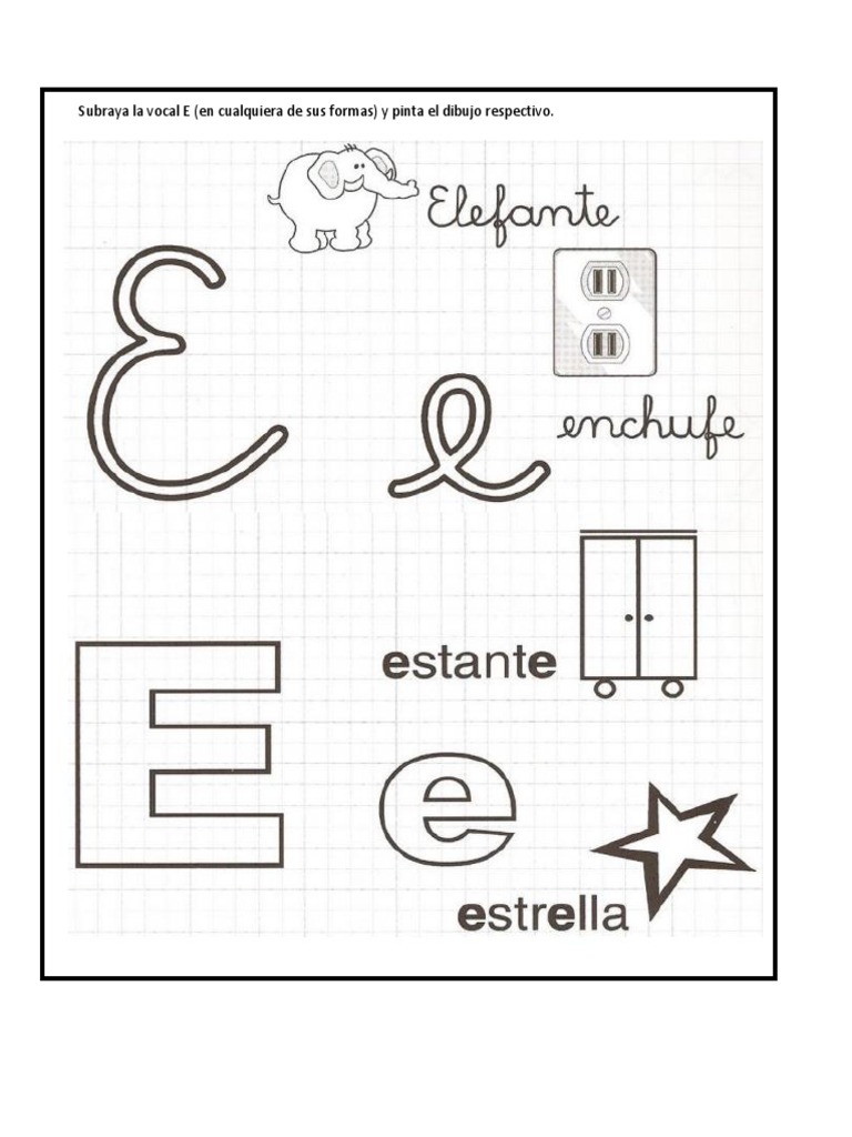 Actividades Vocal E | PDF