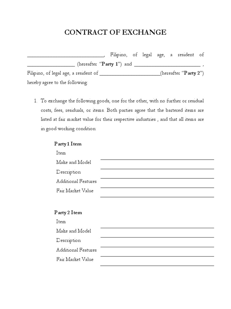 Contract of Exchange | PDF | Payments | Cheque