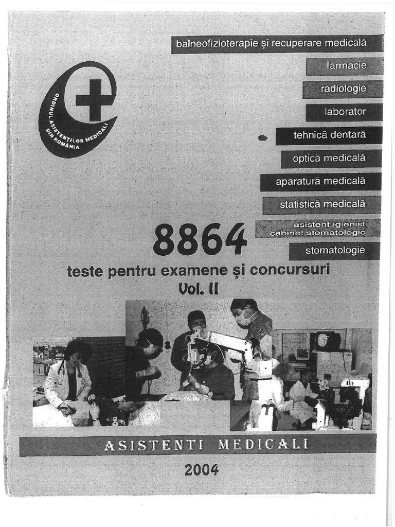 TESTE ASISTENTI - MEDICALI - VOL.2 2004.compressed PDF | PDF