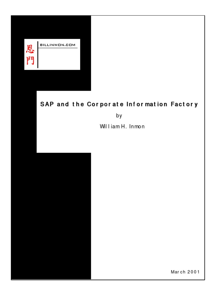SAP and The Corporate Information Factory by Bill Inmon | PDF | Data ...