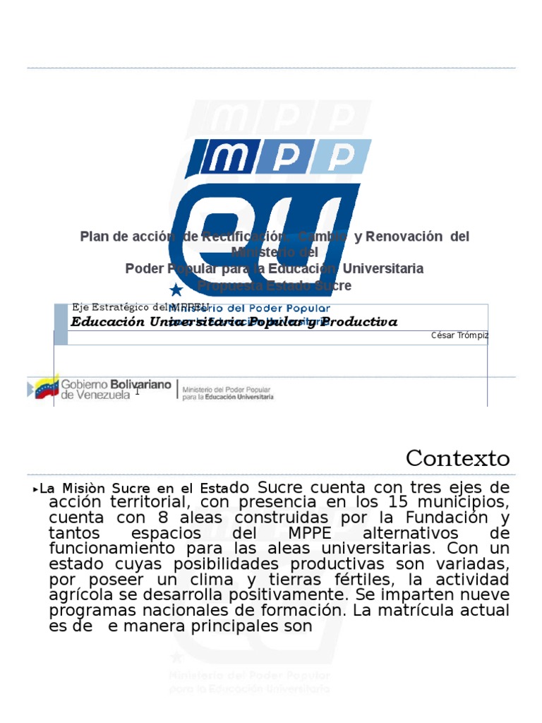 Plan Sucre Listo | PDF | Universidad | Venezuela