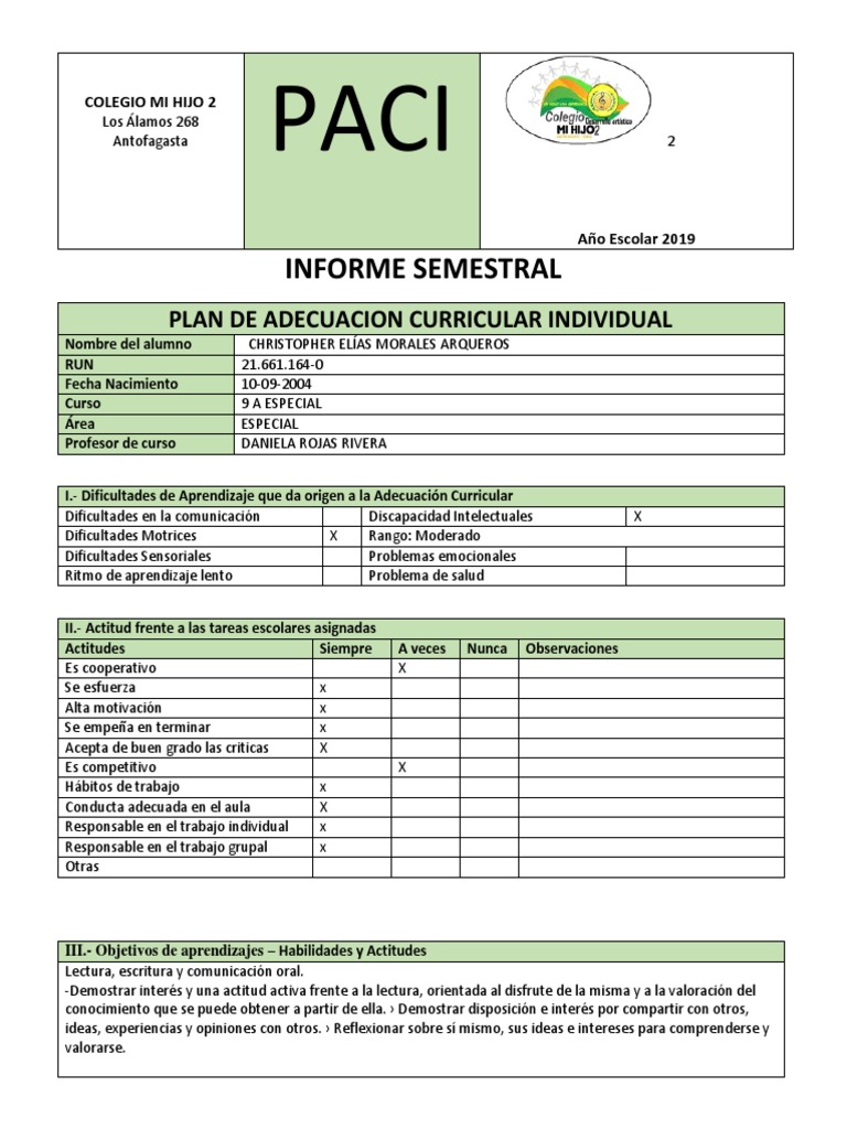 PACI | PDF | Dibujo | Sustracción