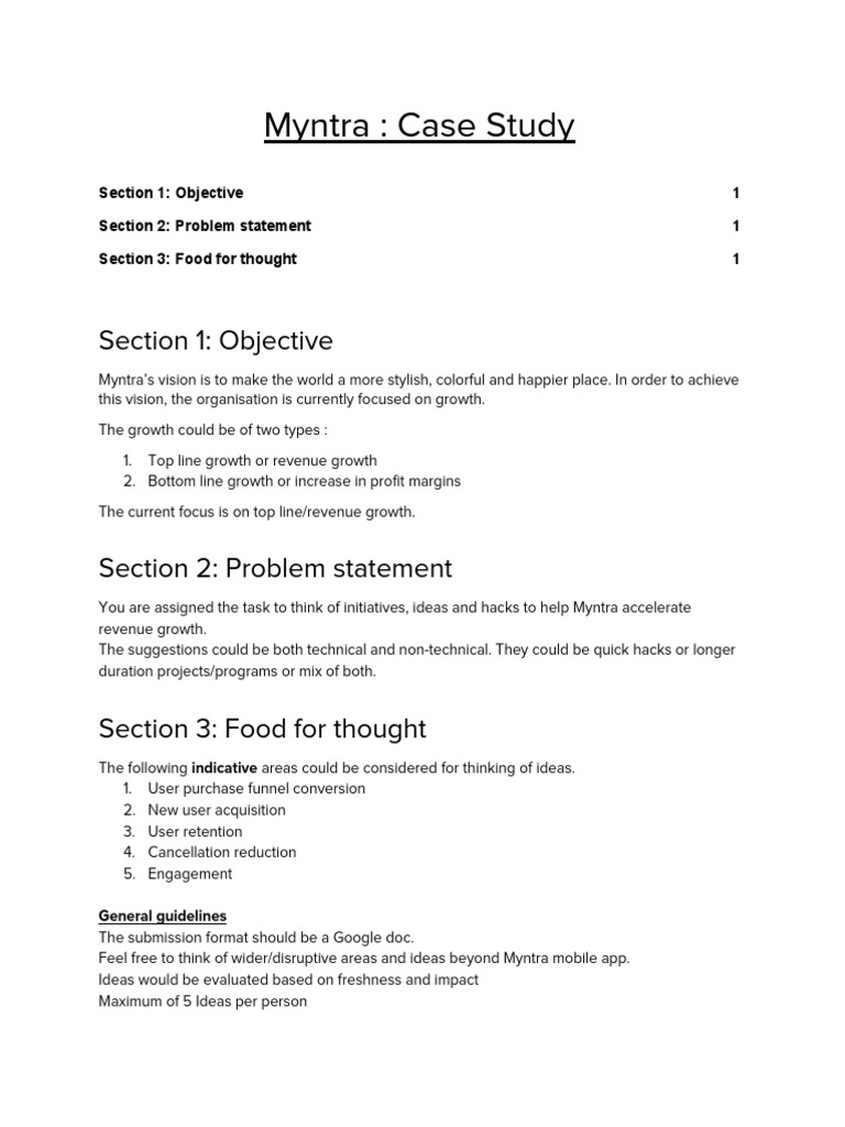 Myntra Case Study | PDF | Computers