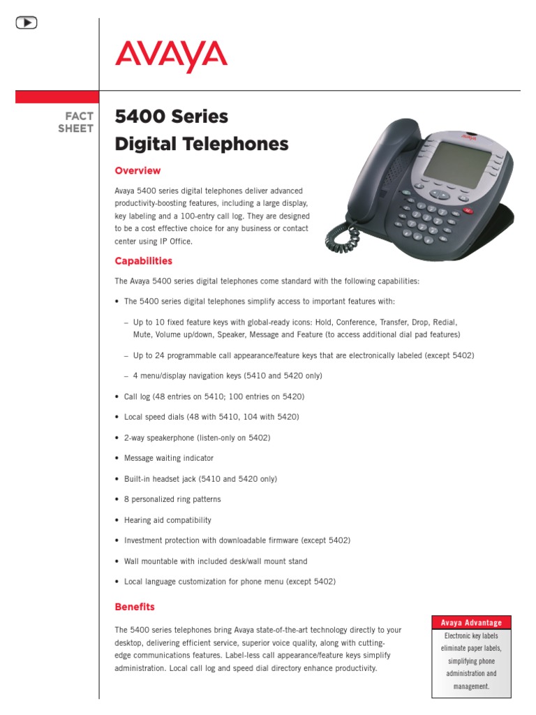 Avaya 5400 Series | PDF | Telephone | Voicemail