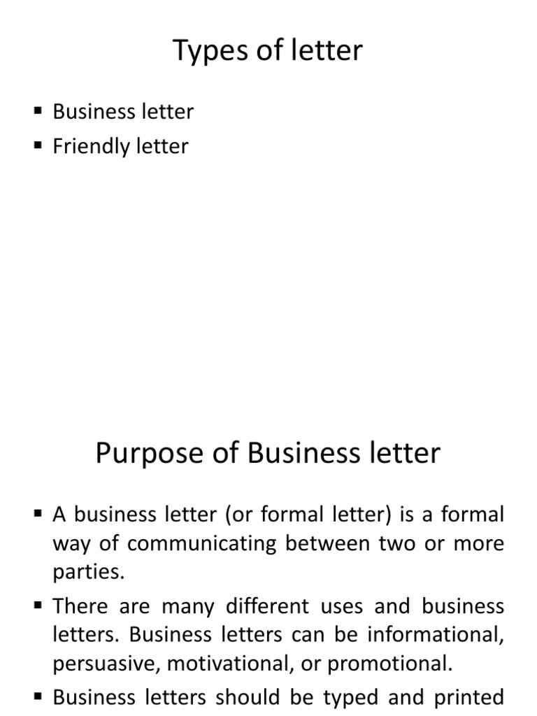 Types of Letter: Business Letter Friendly Letter | PDF | Invoice ...