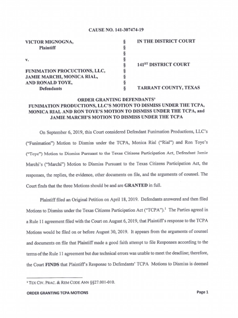 Judge Chupp Order | PDF
