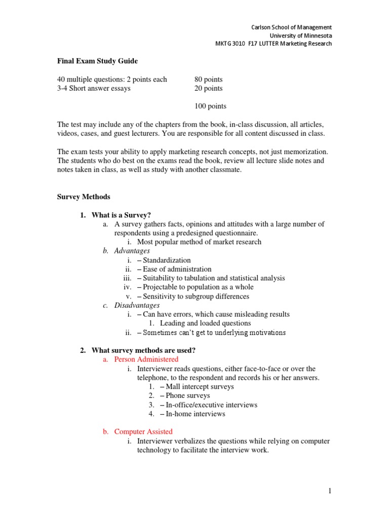 Final Exam Study Guide 3010 F17 | PDF | Sampling (Statistics) | Level ...