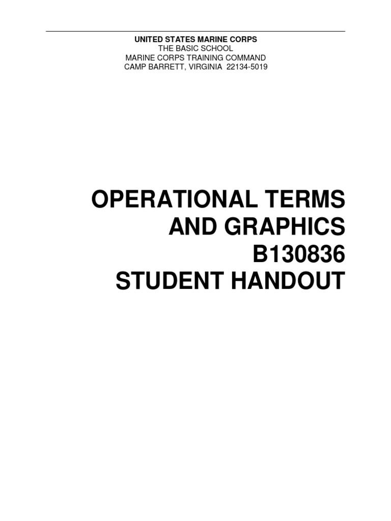 B130836 USMC Operational Terms and Graphics | Battalion | Company ...
