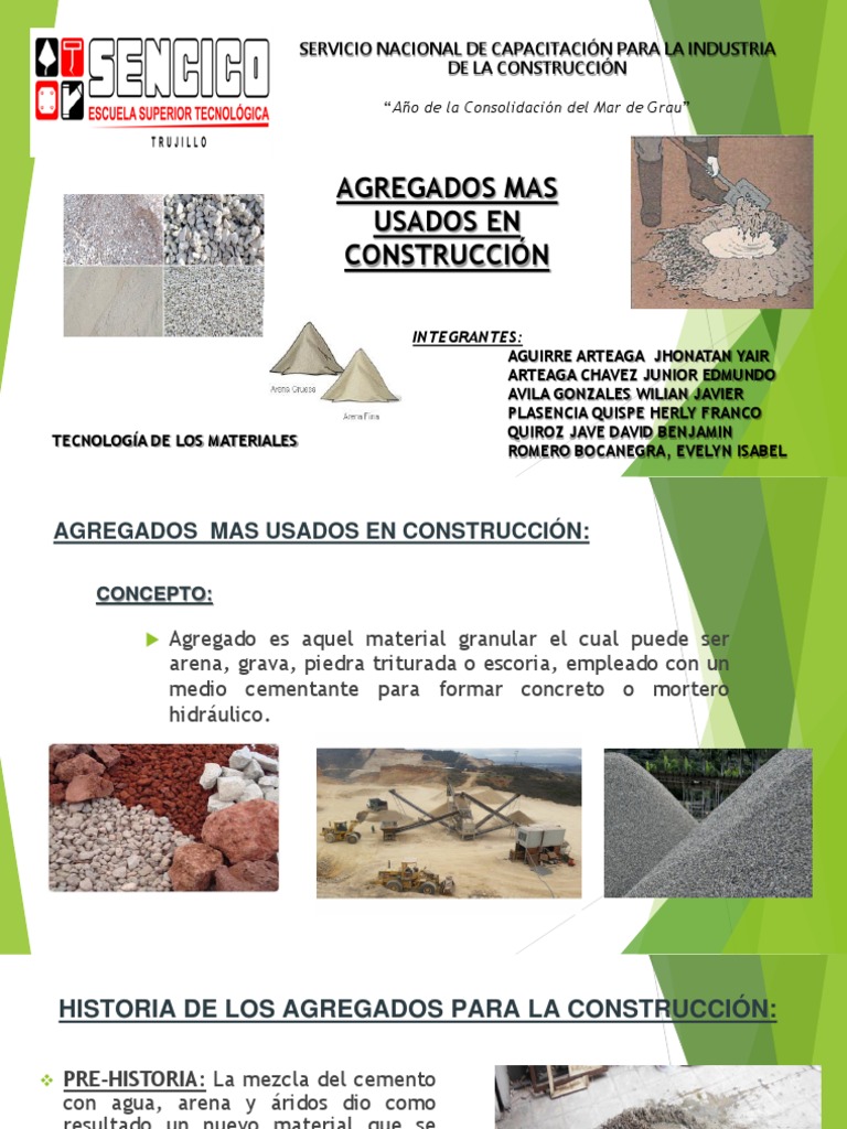Agregados en Construcción: Tipos y Usos | PDF | Arena | Hormigón
