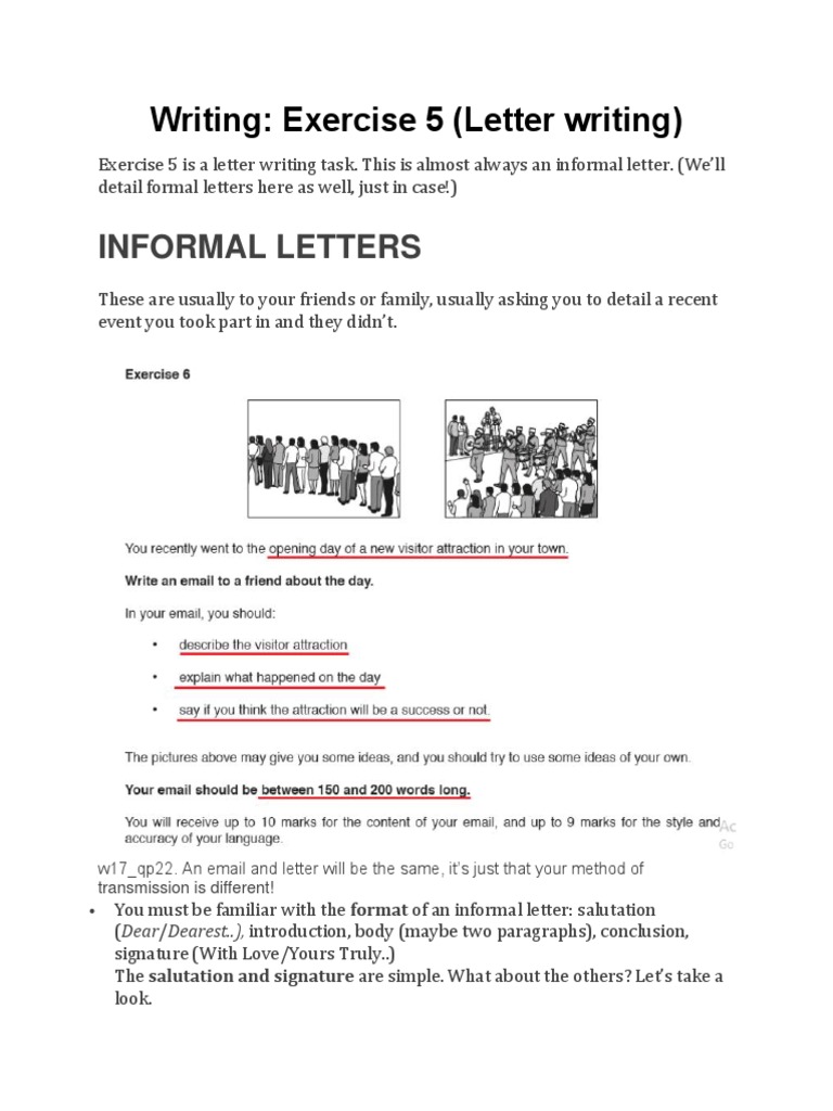 05 Writing Exercise 5 (Letter Writing) | PDF | Linguistics