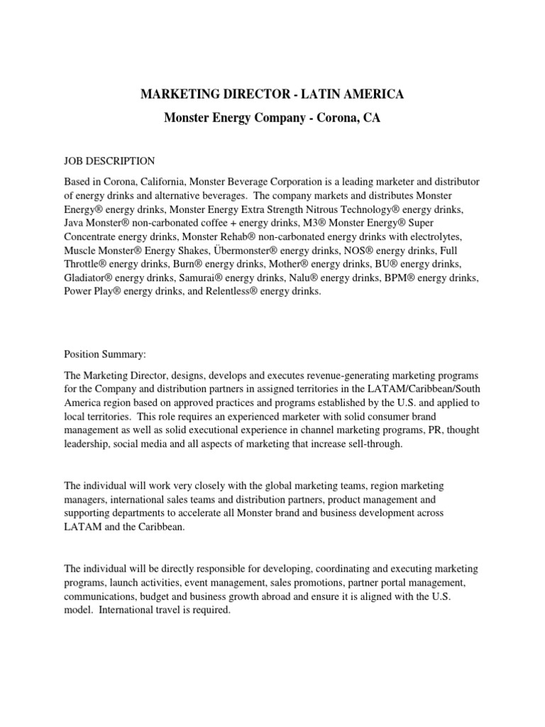 Monster Energy | PDF | Public Relations | Marketing