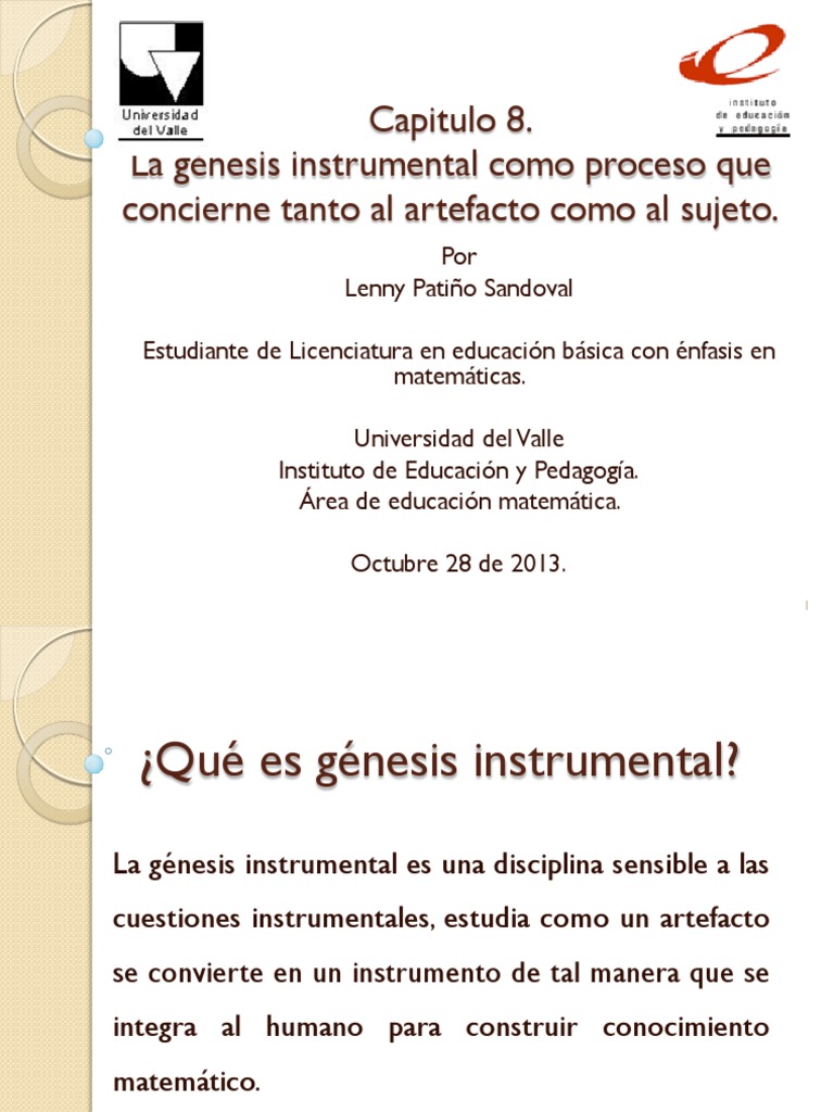 Ppt. Genesis Instrumental | PDF | Evolución | Epistemología