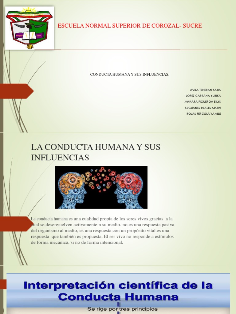 La Conducta Humana y Sus Influencias | PDF | Comportamiento | Homo Sapiens