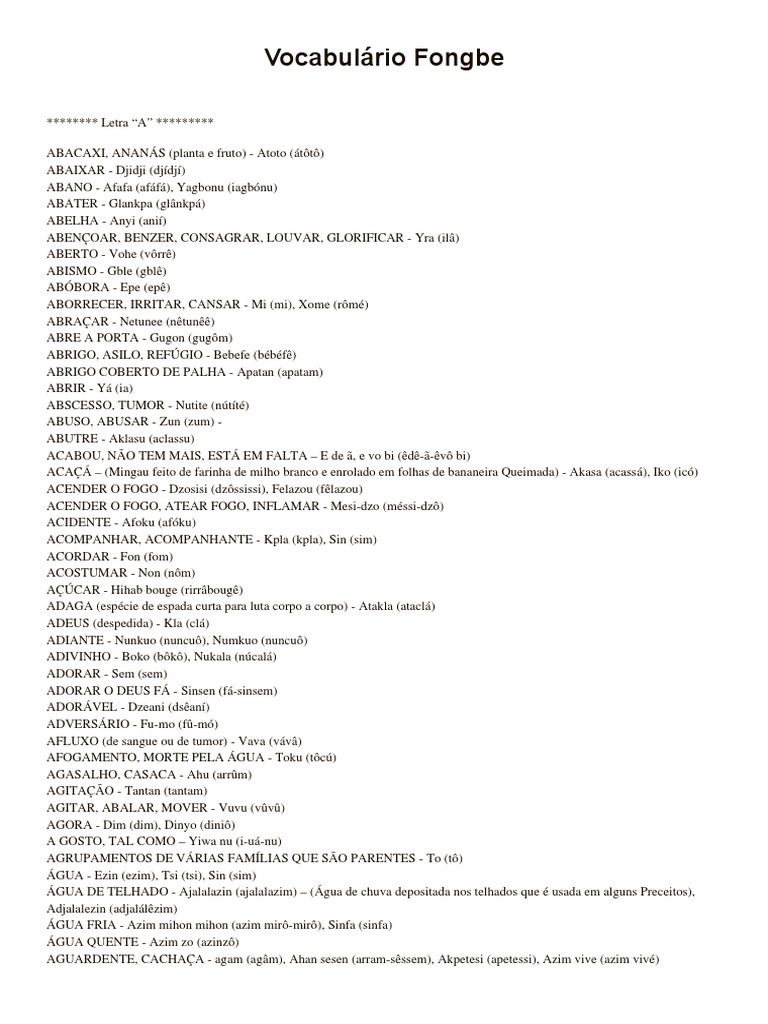 Fongbé | PDF | Deus | Natureza