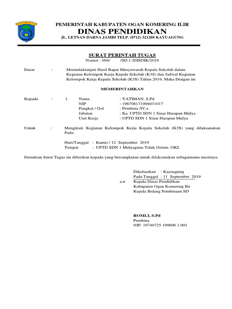 Surat SPPD K3s | PDF