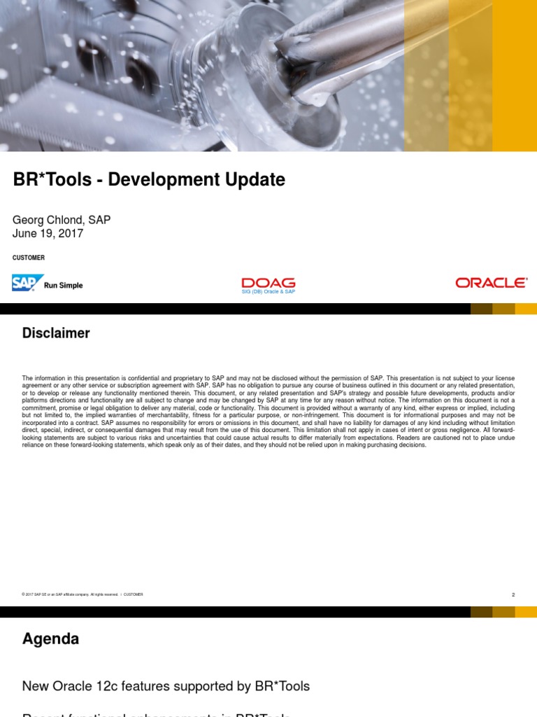 Brtools Update-Georg Chlond | PDF | Oracle Database | Databases