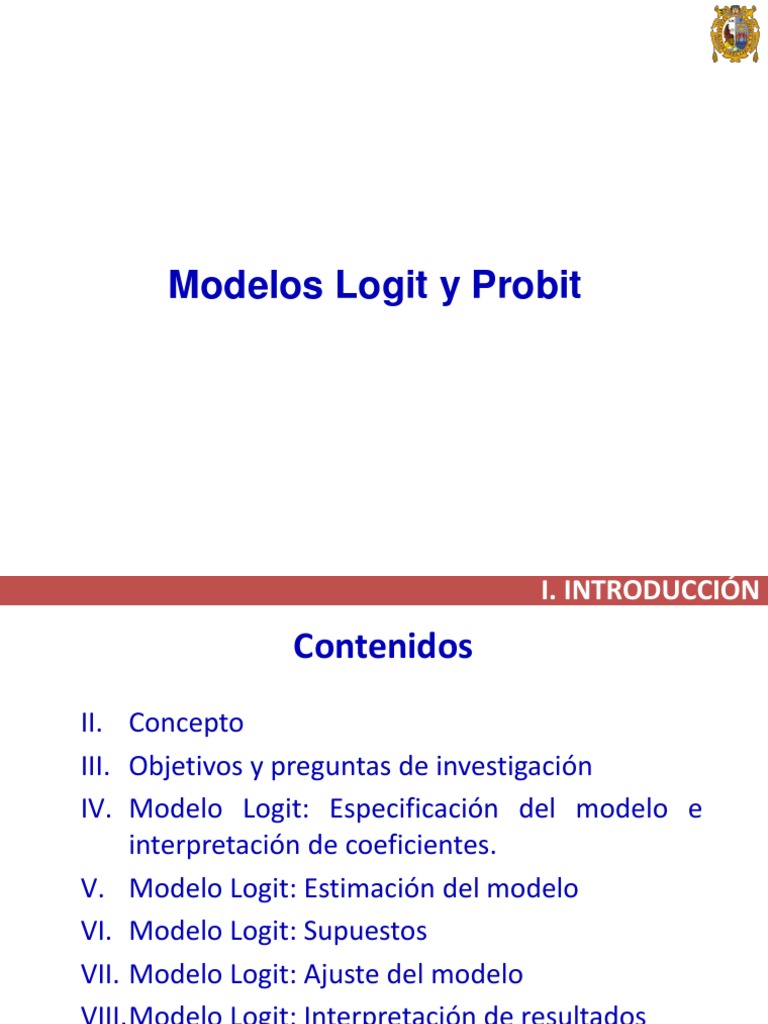 Logit Probit | PDF | Regresión logística | Análisis de regresión
