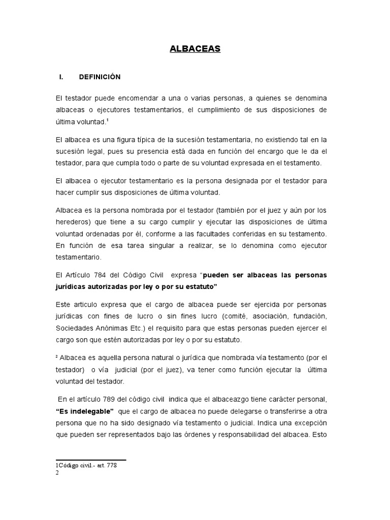 Albacea | PDF | Herencia | Albacea