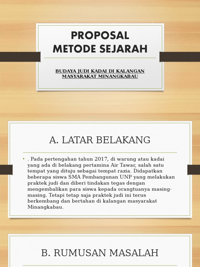 Proposal Metode Sejarah | PDF