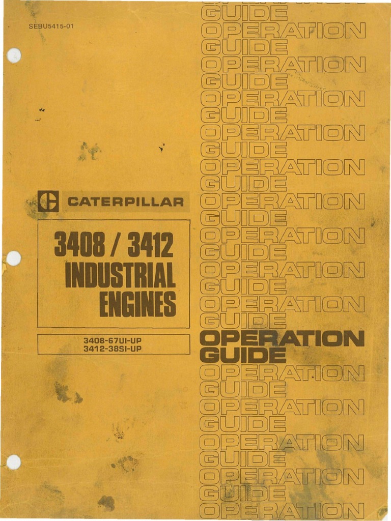 CAT 3408-3412 Manual | PDF | Switch | Engines