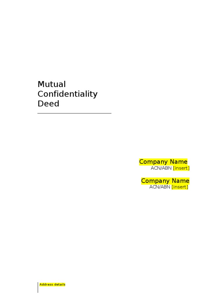 Mutual NDA Template | PDF | Injunction | Confidentiality