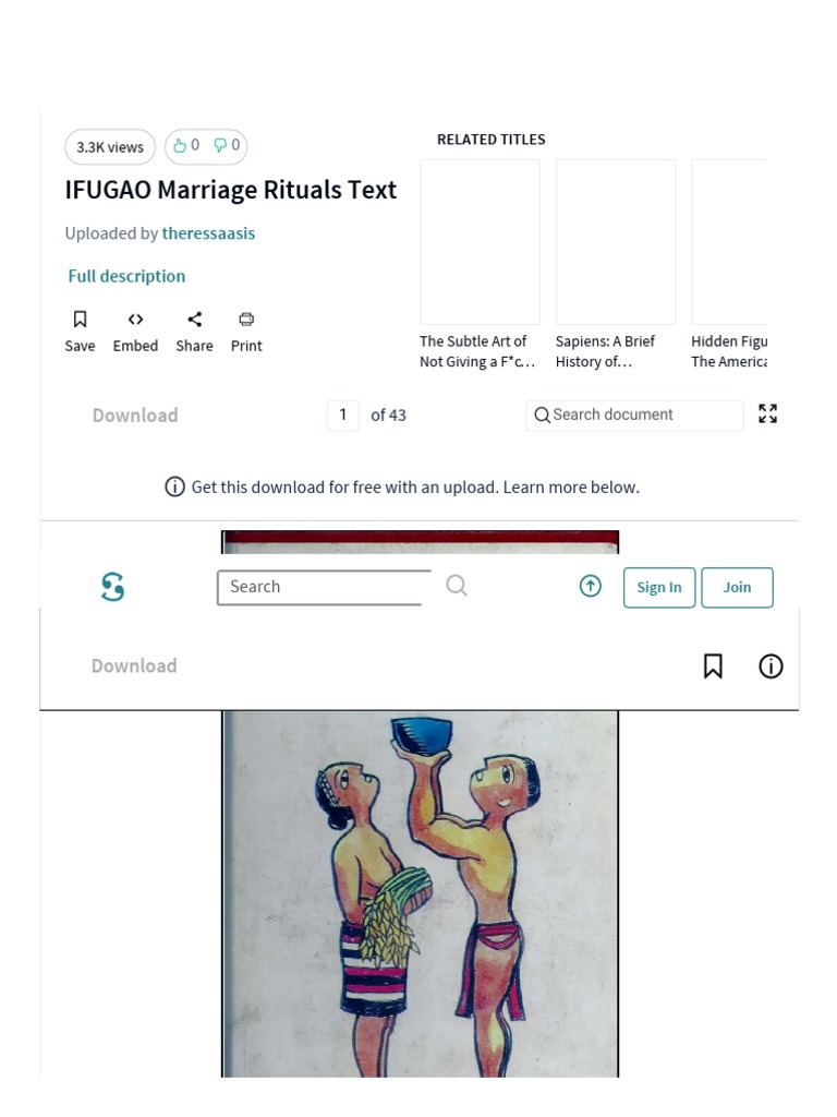 IFUGAO Marriage Rituals Text | PDF | Scribd