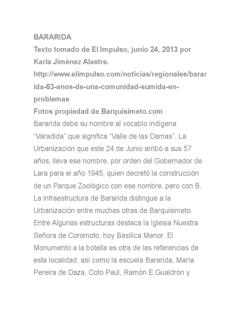 Bararida | PDF | Venezuela | Alemania