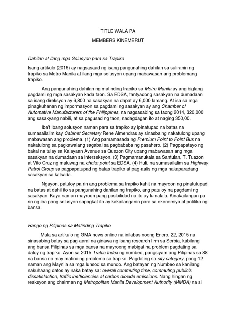 Halimbawa NG Sintesis | PDF