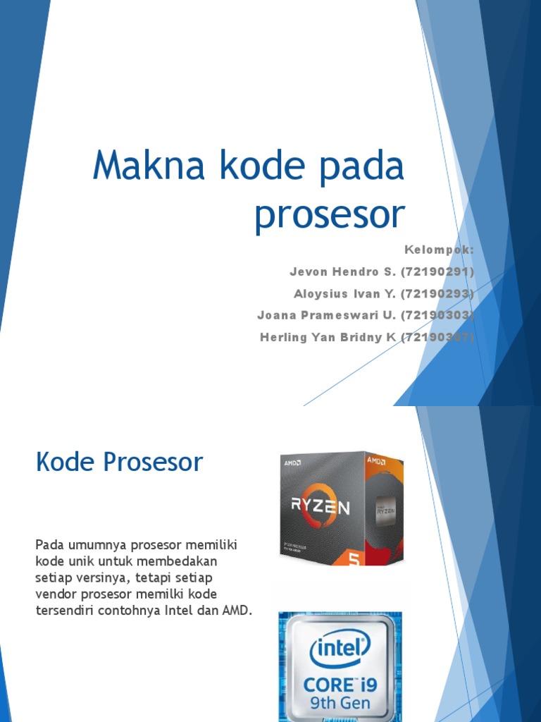 Makna Kode Pada Prosesor | PDF