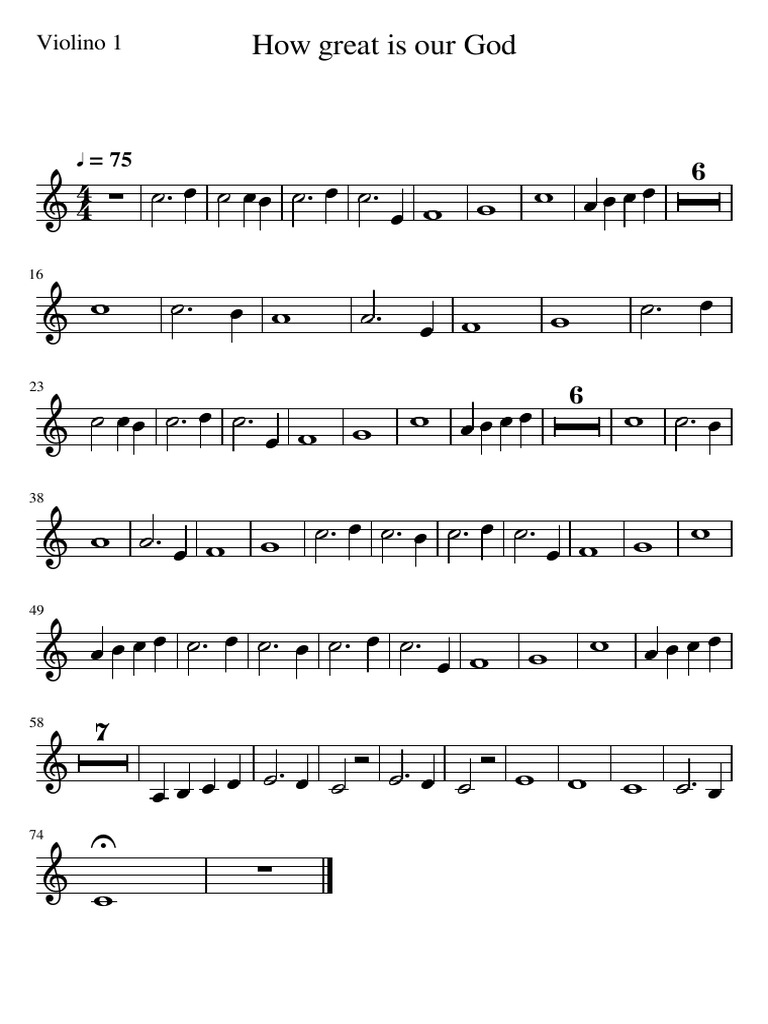 How Great Is Our God-Violino 1 PDF | PDF