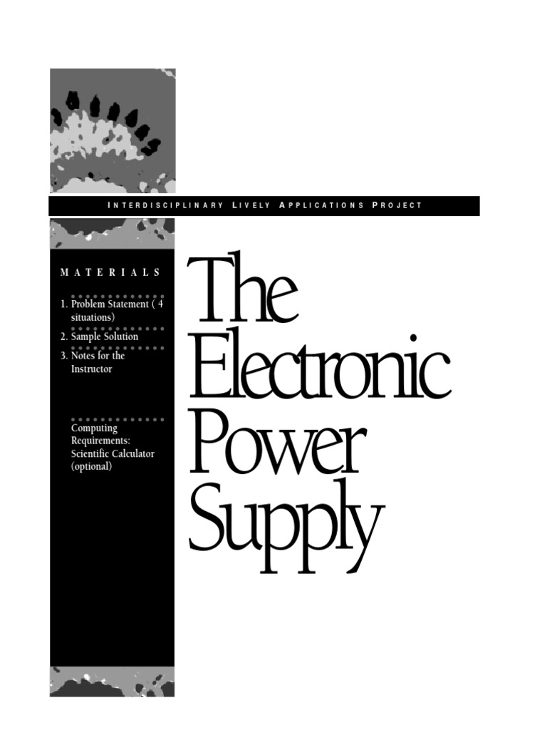 The Electronic Power Supply: Materials | PDF | Rectifier | Power Supply
