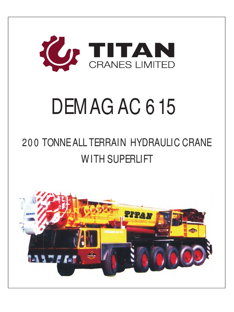 Demag AC 615 Crane Specifications | PDF | Crane (Machine) | Machines